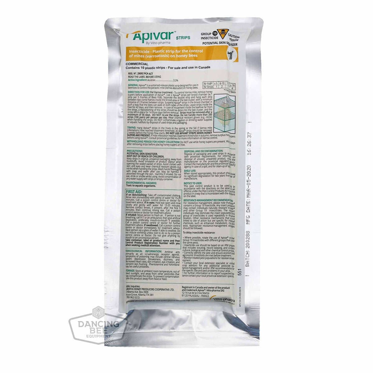 Apivar 12 Pack | Varroa Mite Control — Ten Box Bee Supply
